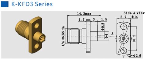 2 92mm Female Jack Millimeter Wave Rf Bulkhead Connector