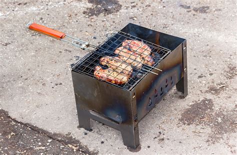 석탄 위에 그릴에서 조리한 구운 고기의 육즙이 많은 식욕을 돋우는 조각 건강한 식생활에 대한 스톡 사진 및 기타 이미지 건강한 식생활 격자 파이 고기 Istock