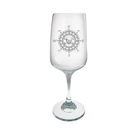 Compass Wine Glass Etsy