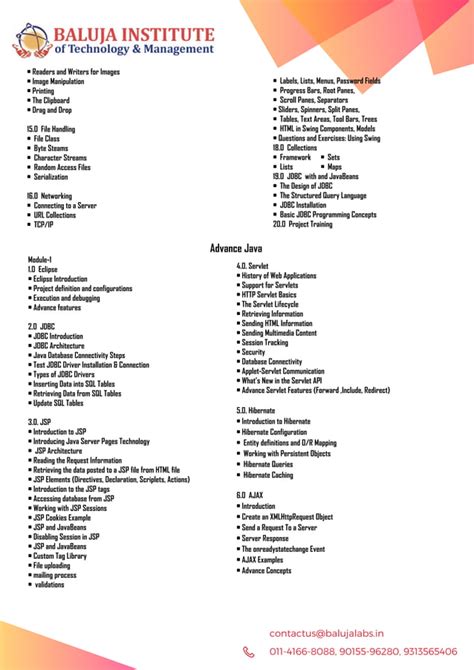 Core Java And Advance Java Pdf Web Development Internet