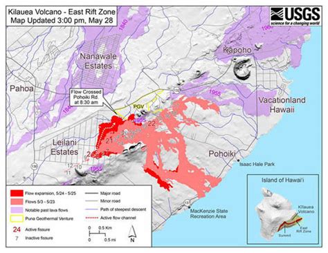 Hawaii Volcano Eruption Map Latest Lava Flow Map As Officials Order