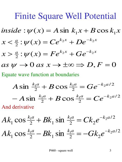 Ppt Finite Square Well Potential Powerpoint Presentation Free