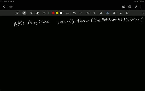 Solvedimplement The Clone Method For The Arraystack Class See