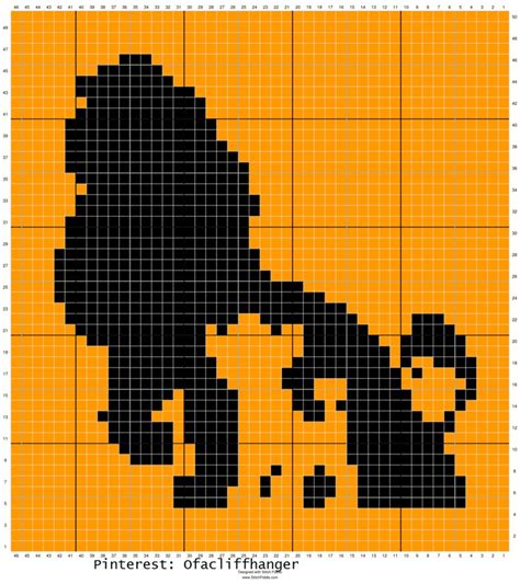 Simba Inspired Disney Crochet Graph Chart Pattern Graphgan Disney