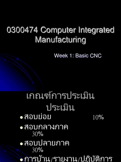 Wk1 Introduction To Cnc Pdf Numerical Control Machines