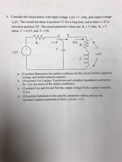 solved 4 consider the circuit below with input voltage v