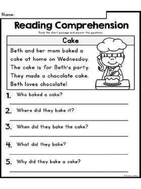 Free 5 Wh Questions Reading Comprehension Passages Beginner Pdf