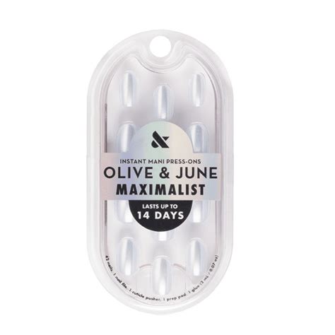 Olive And June Instant Mani Medium Oval Press On Nails Parade French