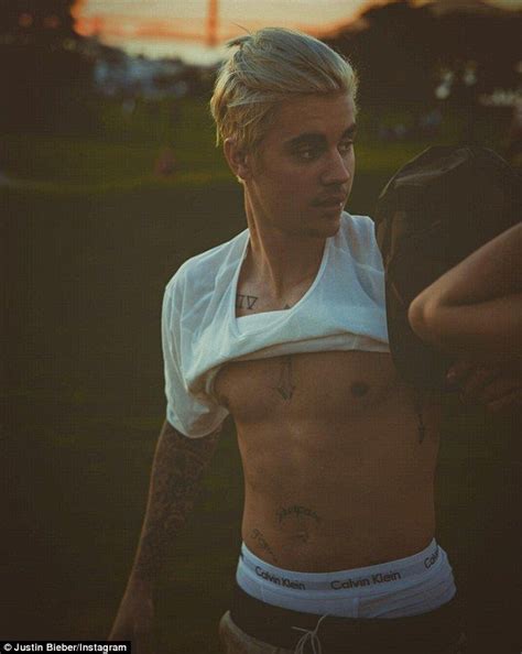 Justin Bieber Shares Yet Another Shirtless Photo And Shows His Boxers