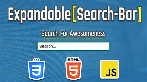 Lets Create An Expandable Search Bar On Vanilla Js And Css With