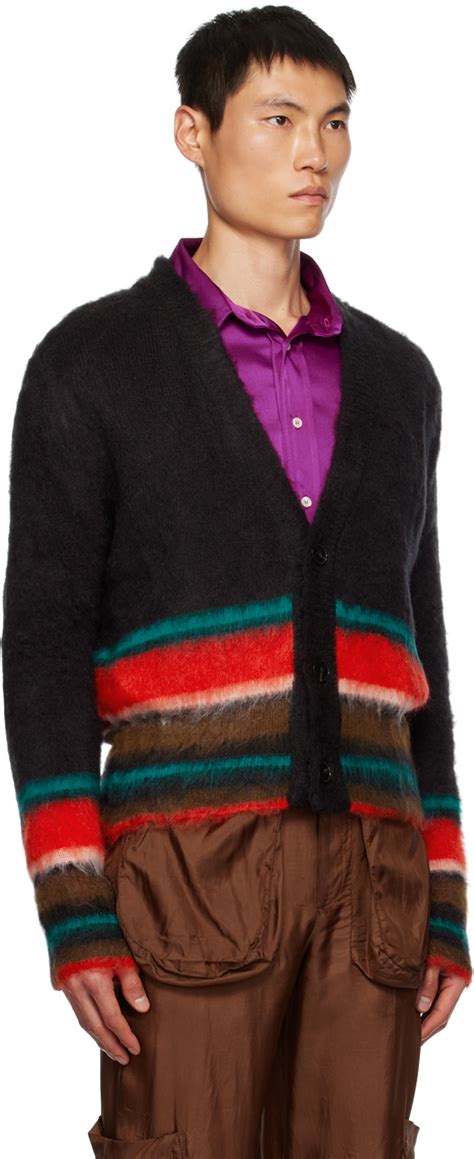 Edward Cuming Black Striped Cardigan Edward Cuming