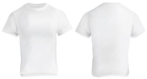 Ilustración Vectorial De La Plantilla De Camiseta Blanca En Blanco