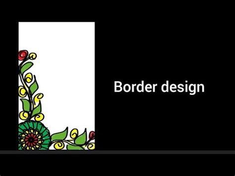 Border Design Front Page Design Babe Assignment Project Work Design For Project Corner