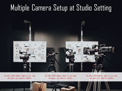 Multiple Camera Setup At Studio Setting PowerPoint Slide Images PPT Design Templates
