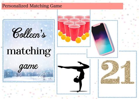 personalized matching game