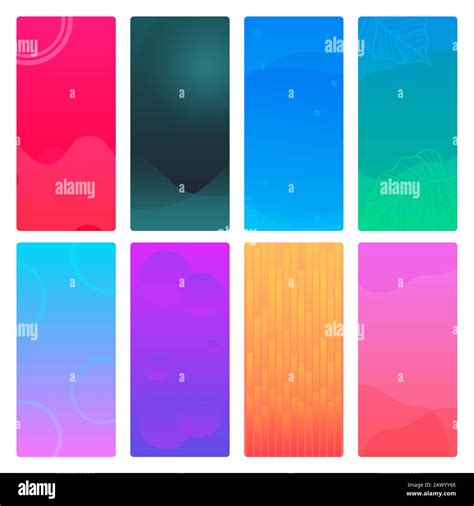 Set Of Gradient Background Soft Color Background Modern Screen Vector Design For Mobile App