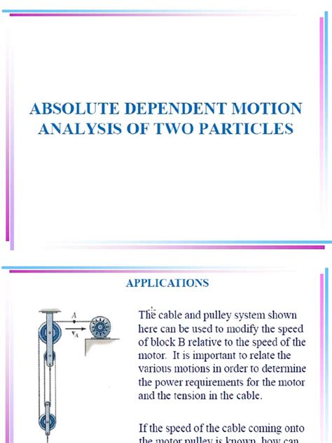 7 Analysis Of Dependent Motion Pdf