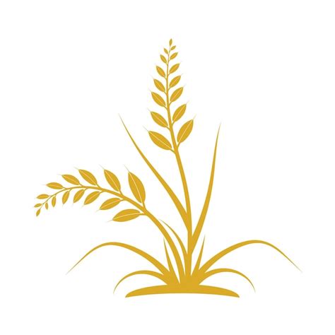 Diseño De Icono De Vector De Plantilla De Logotipo De Trigo De