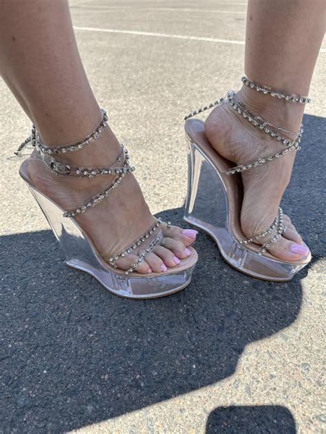 Do You Like My New Clear Wedges 😍 Rwedgesnsfw
