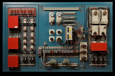 Detailed Overhead View Of An Industrial Panel With A Complex Array Of