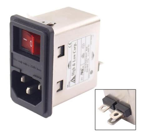 EMC RFI AC EMI Filter For Power Supply 250VAC Power Entry Modules