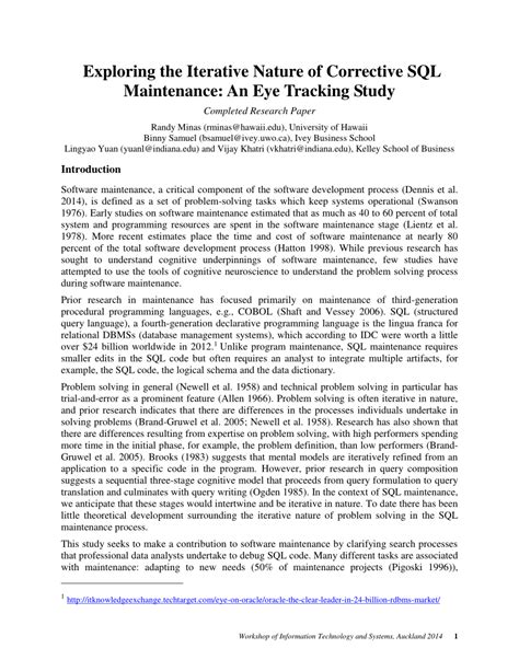 Pdf Exploring The Iterative Nature Of Corrective Sql Maintenance An