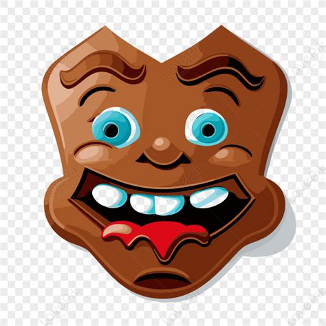 진저 브레드 얼굴클립 아트상표만화 Png 일러스트 무료 다운로드 Lovepik