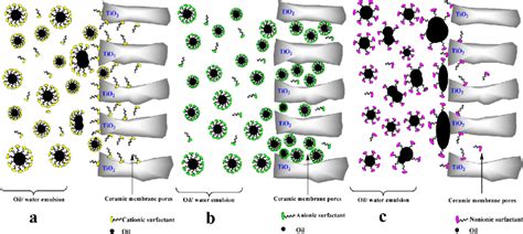 Scheme 1 Proposed Interaction Of Three Ow Emulsions With The Ceramic