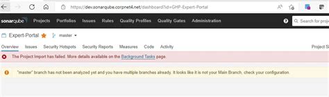 Project Import Not Working On Target Ui Sonarqube Server Community