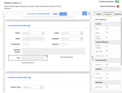 What Is Help Properties In The Inspector Tab Of Link Attribute