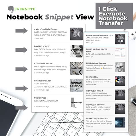Evernote Workflow Minimalist Planner