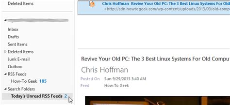 Comment Afficher Les Flux Rss Du Jour Uniquement Dans Outlook 2013