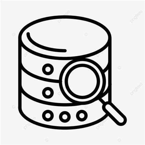 데이터베이스 라인 아이콘 벡터 데이터 저장 검색 Png 일러스트 및 벡터 에 대한 무료 다운로드 Pngtree