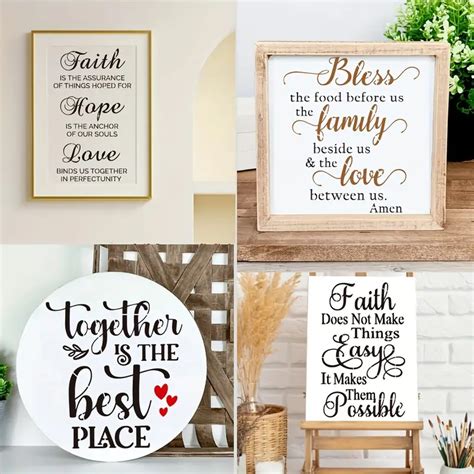 Inspirational Words Stencil Reusable Diy Print Stencils Temu