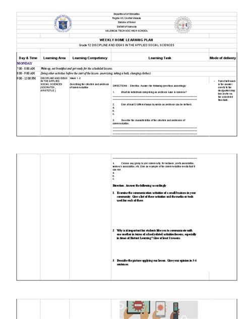 Diass Quarter 2 Week 1 2 Pdf Communication Cognition
