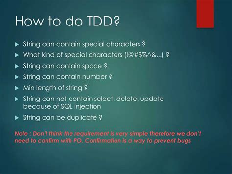 Tdd Test Driven Development Pptx