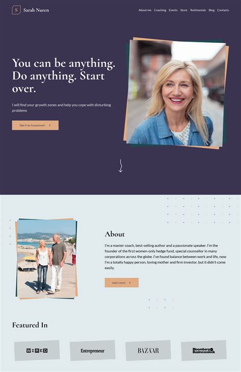 1 Free Life Coach Website Templates Weblium