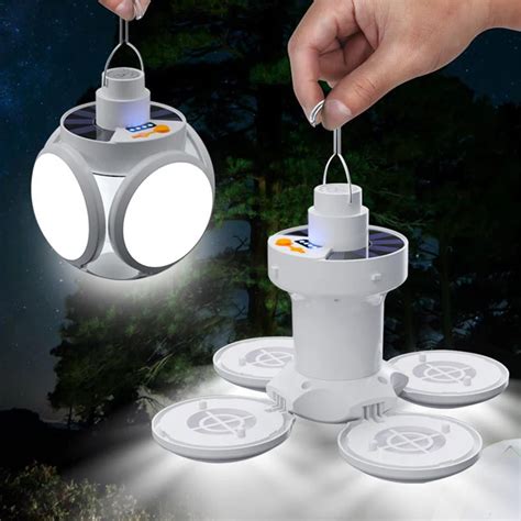 야외 정원등 테라스 태양광 후크 휴대용 Led 전구 접이식 태양열 조명 방수 비상 Usb 티몬