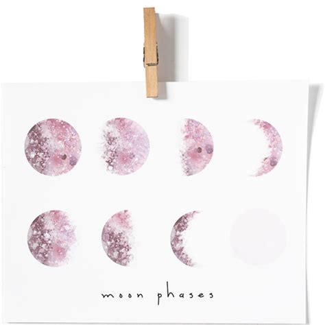 Lunar Phases Illustration Png Image