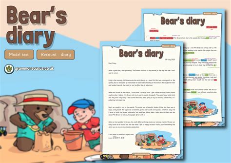 Year Model Text Recount Diary Bear S Diary Grammarsaurus