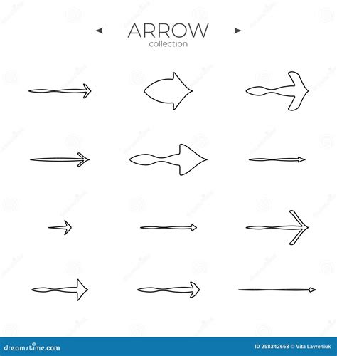 Line Arrow Icon Set Line Icons Collection Modern Vector Symbols Stock Vector Illustration
