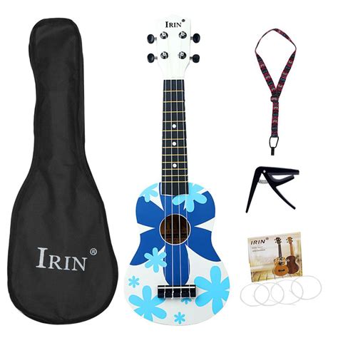 21inch Ukulele Flower Pattern Basswood Ukelele 4 S Vicedeal