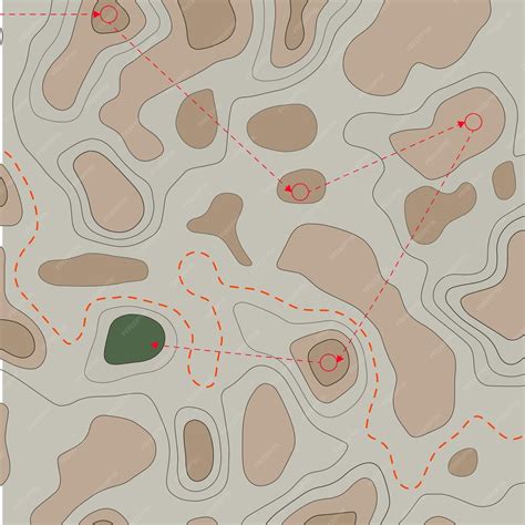 Premium Vector Military Topographic Map The Geographical Basis Of The Relief Contour Map The