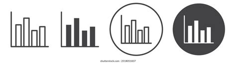 Chart Histogram Icon Thin Line Illustration Stock Vector Royalty Free