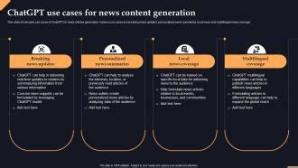 Chatgpt News Content Generation Chatgpt Transforming Content Creation With Ai Chatgpt SS PPT