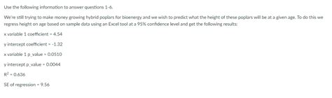 Solved Write The Regression Equation Indicated By These Chegg Com