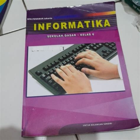 Jual Prelove Buku Informatika Kelas 6 Sekolah Bpk Penabur Shopee