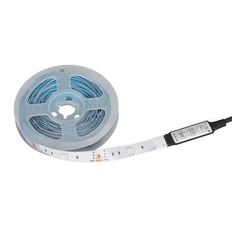 Lumières De Bande Led Rvb Bande Lumineuse Led Rvb Commande Par Bouton