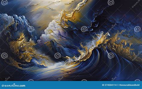 Absolutely Stunning Generative Ai Illustration Of Wave And Cloud