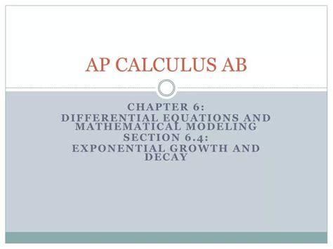 PPT AP CALCULUS AB PowerPoint Presentation Free Download ID